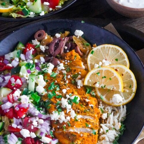 Greek Chicken Rice Bowls - FalasteeniFoodie