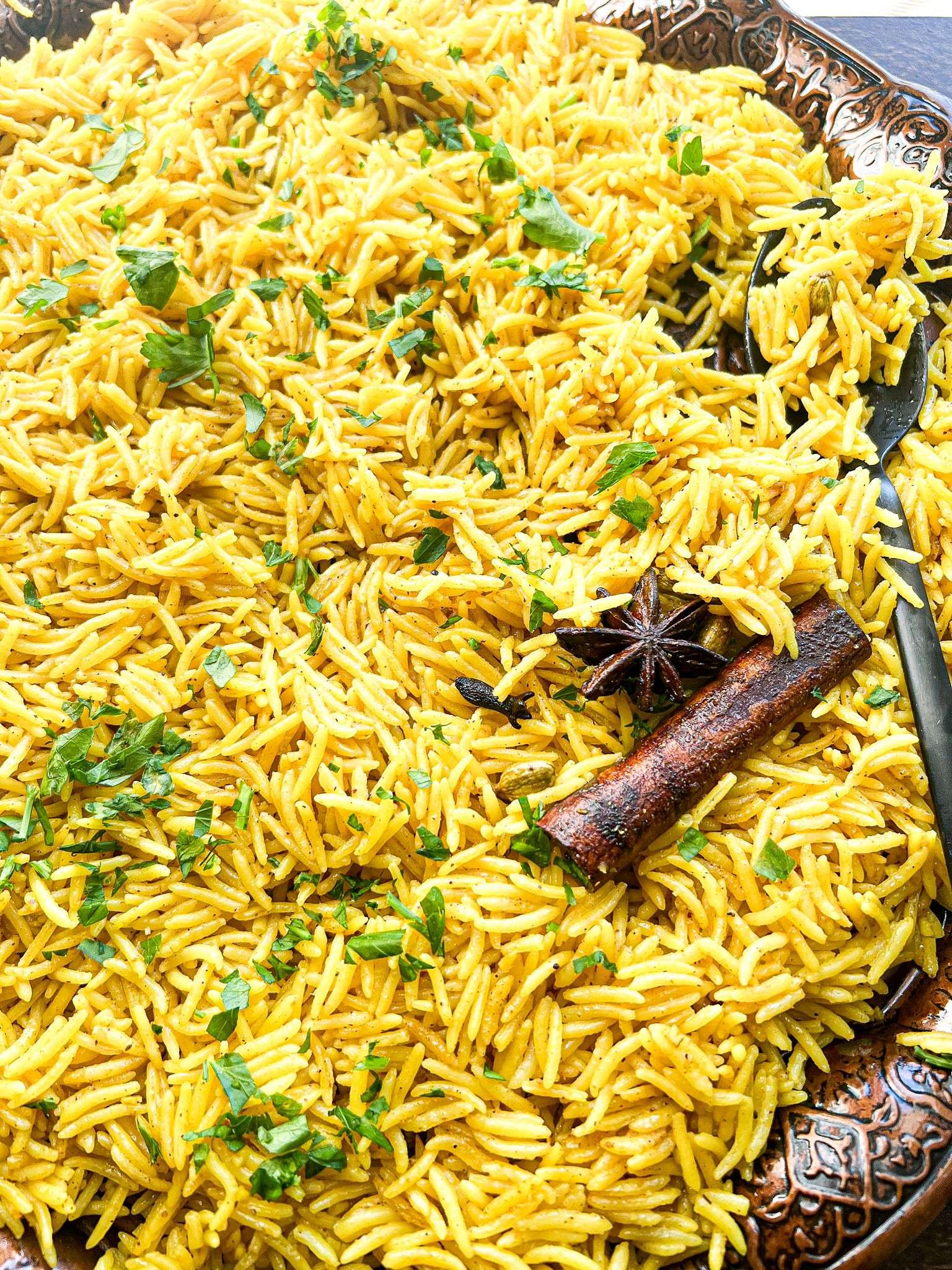 Aromatic Spiced Yellow Rice - FalasteeniFoodie