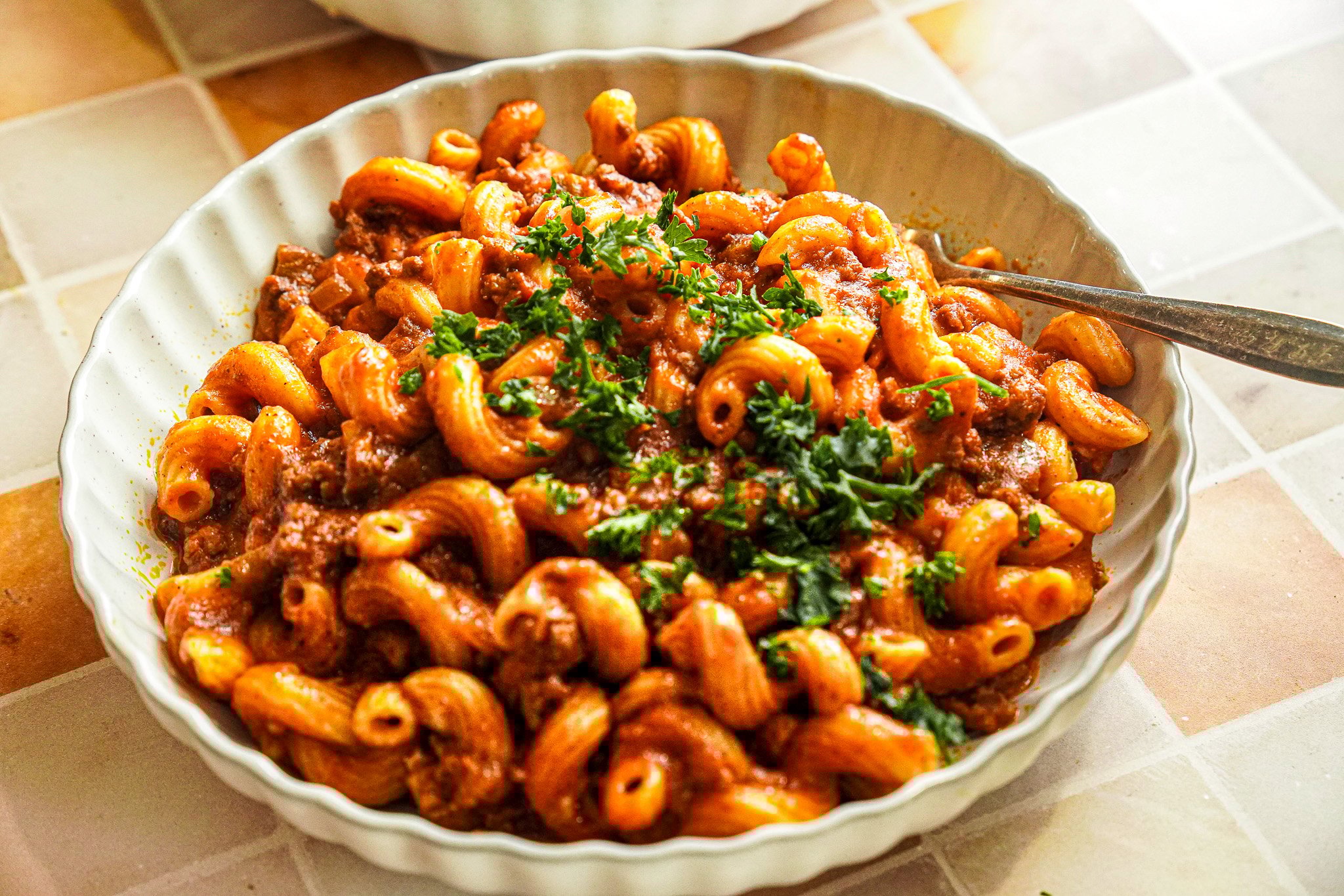 Macarona Bil Lahme (One Pot & Under 30 Minutes) - FalasteeniFoodie