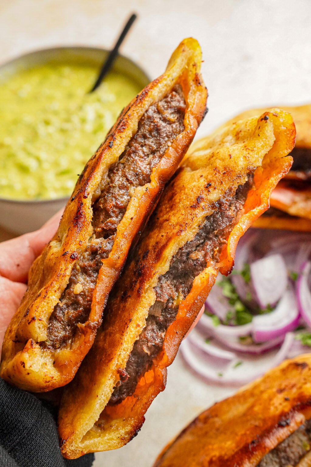 Meat Stuffed Pitas (Palestinian Arayes) - FalasteeniFoodie