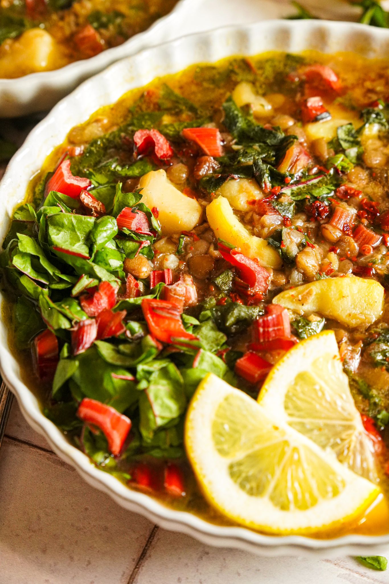 Adas Bil Hamod (Lebanese Lentil Swiss Chard Soup) - FalasteeniFoodie