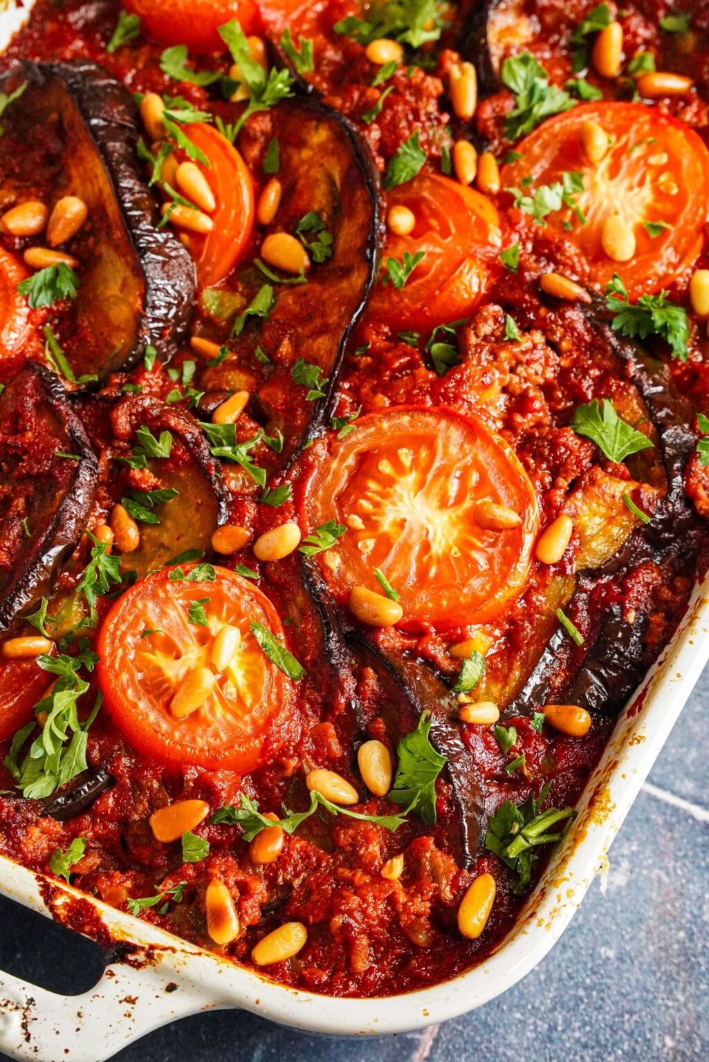 Egyptian Moussaka (Eggplant and Ground Beef Tomato Bake) - FalasteeniFoodie