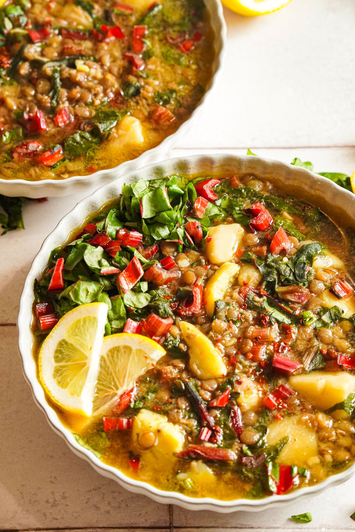 Adas Bil Hamod (Lebanese Lentil Swiss Chard Soup) - FalasteeniFoodie
