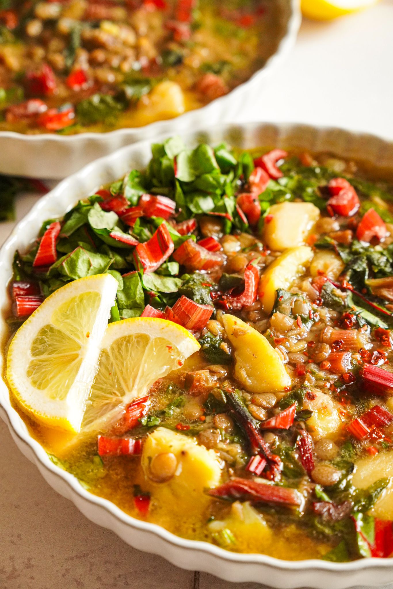 Adas Bil Hamod (Lebanese Lentil Swiss Chard Soup) - FalasteeniFoodie